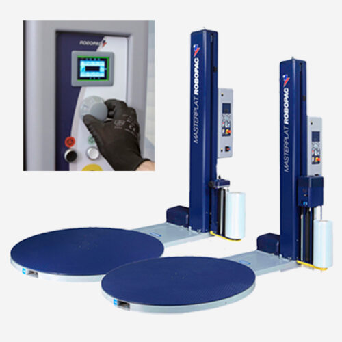 Enfardadora semiautomática de plataforma Masterplat Plus.